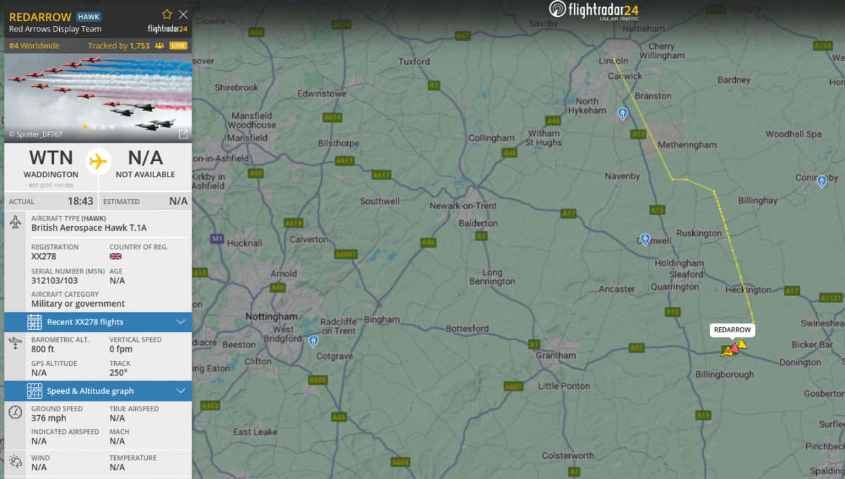 Red Arrows Today - Live Red Arrows Tracking | RAFRedArrows.co.uk